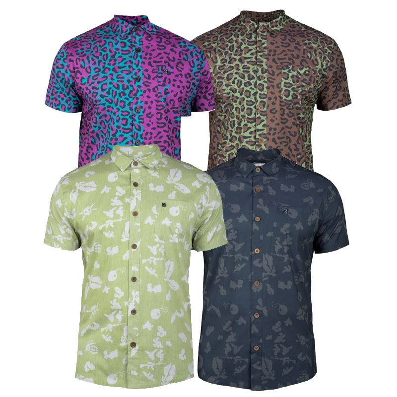 Men’s Tactical Hawaiian Shirt | TD Aloha Button Up Short Sleeve Shirt ...